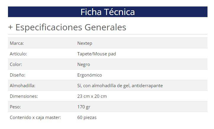 Mousepad Nextep NE-418C - CompuPuebla